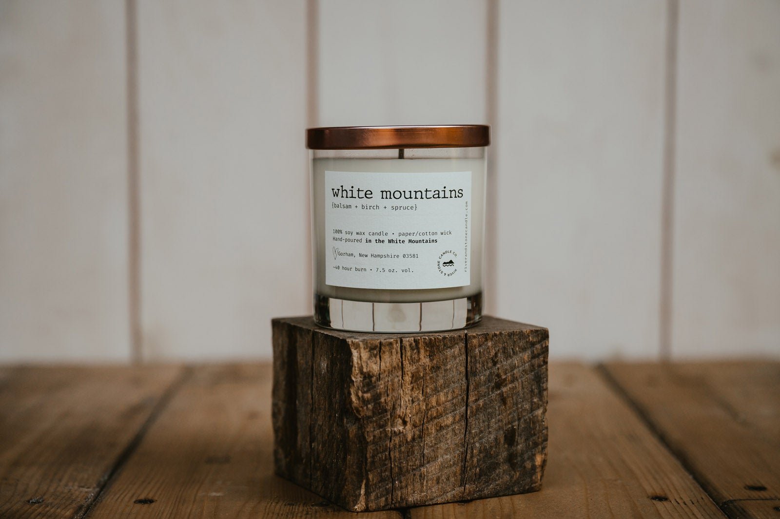 White Mountains Soy Candle | River & Stone Candles Gorham, NH | River ...